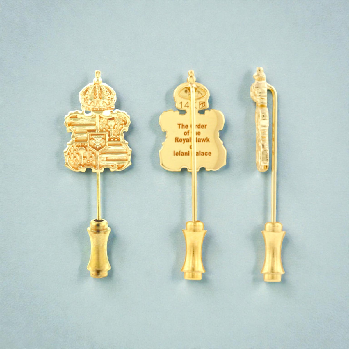 Iolani Palace Royal Hawk Pin in 14K Yellow Gold